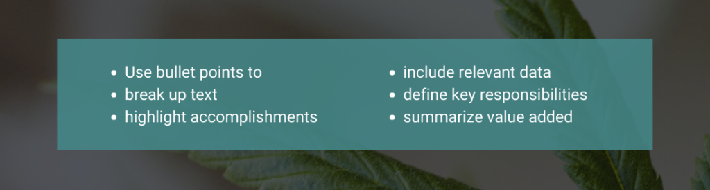 How to write a resume for the cannabis industry | FlowerHire