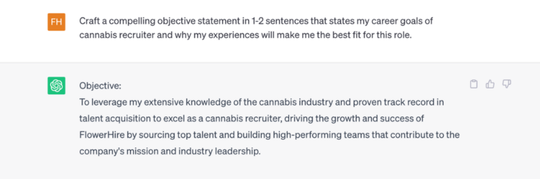 How to write a cannabis resume using ChatGPT | FlowerHire